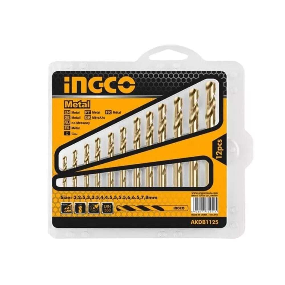 Ingco AKDL1201 - 12 Pcs Flat Wood Drill Bits Set - Vikas Tool Mart